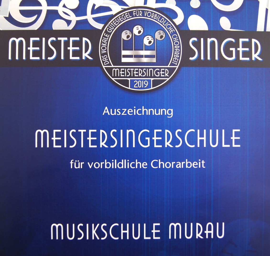 Urkunde Meistersinger 2019, Musikschule Murau